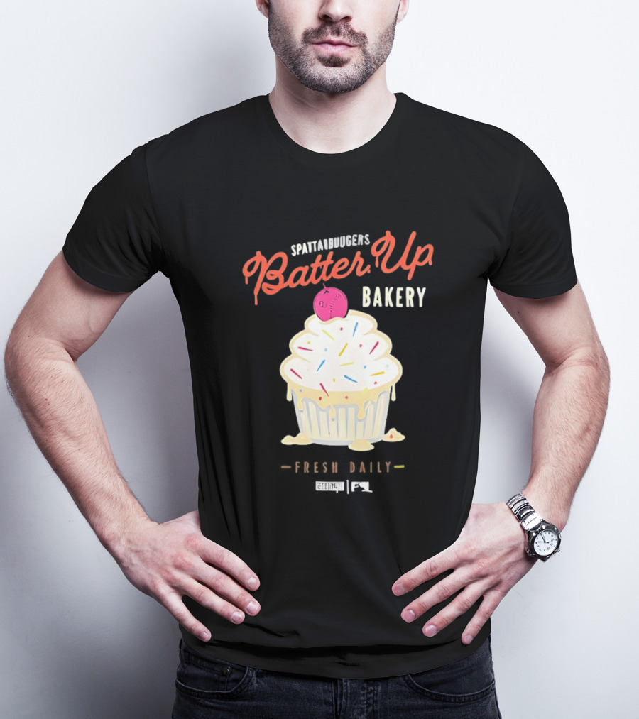Batter Up Bakery Fresh Daily Cupcake Baseball T-Shirt