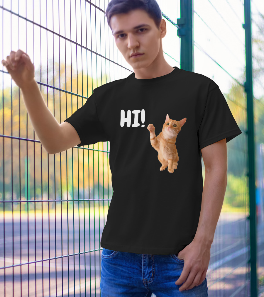 Cat Dandy Hi Paw Wave T-Shirt