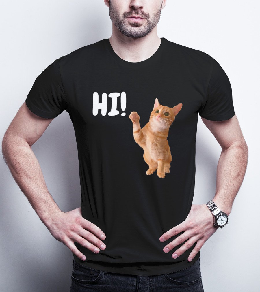 Cat Dandy Hi Paw Wave T-Shirt