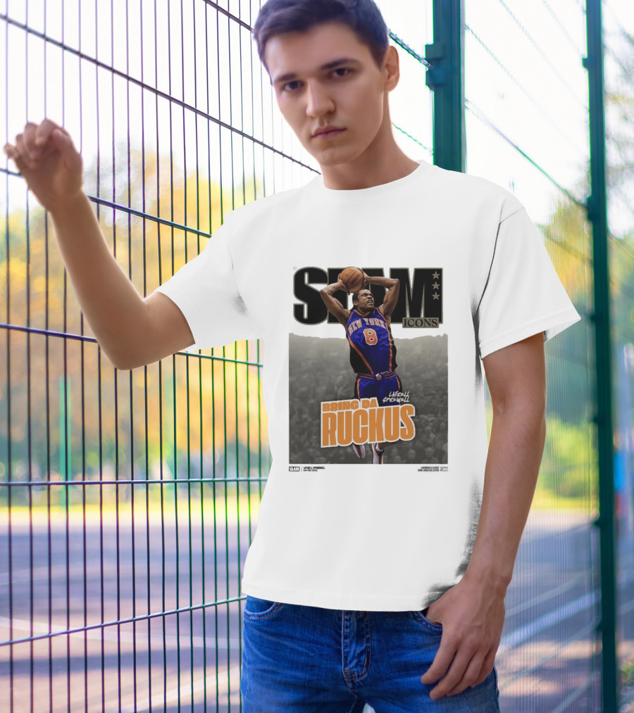 Slam Icons Latrell Sprewell Bring Da Ruckus New York Knicks T-Shirt