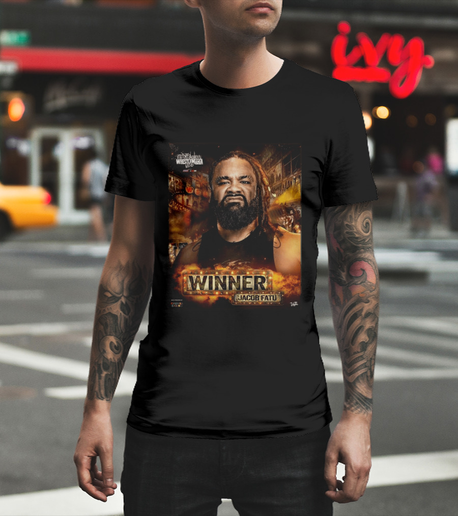 WrestleMania 42 Winner Jacob Fatu WWE 2026 Las Vegas T-Shirt
