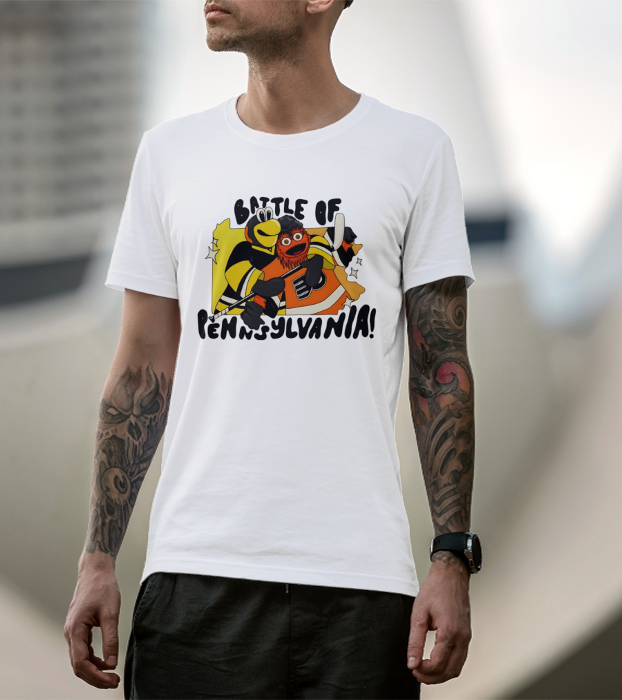 Pittsburgh Penguins Philadelphia Flyers Battle Of Pennsylvania Hug T-Shirt