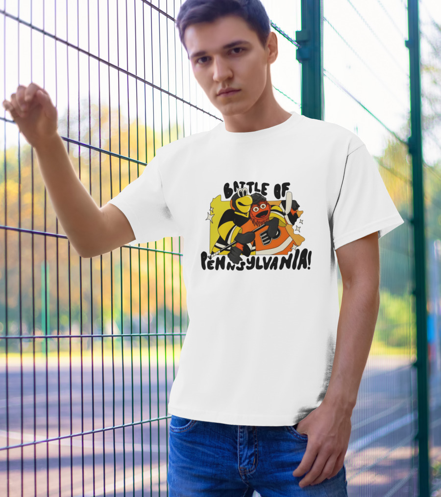 Pittsburgh Penguins Philadelphia Flyers Battle Of Pennsylvania Hug T-Shirt