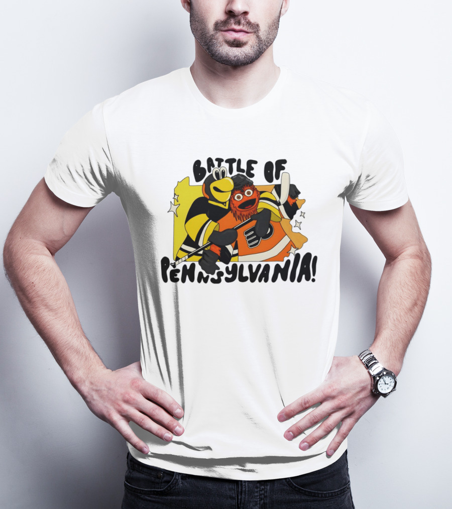 Pittsburgh Penguins Philadelphia Flyers Battle Of Pennsylvania Hug T-Shirt