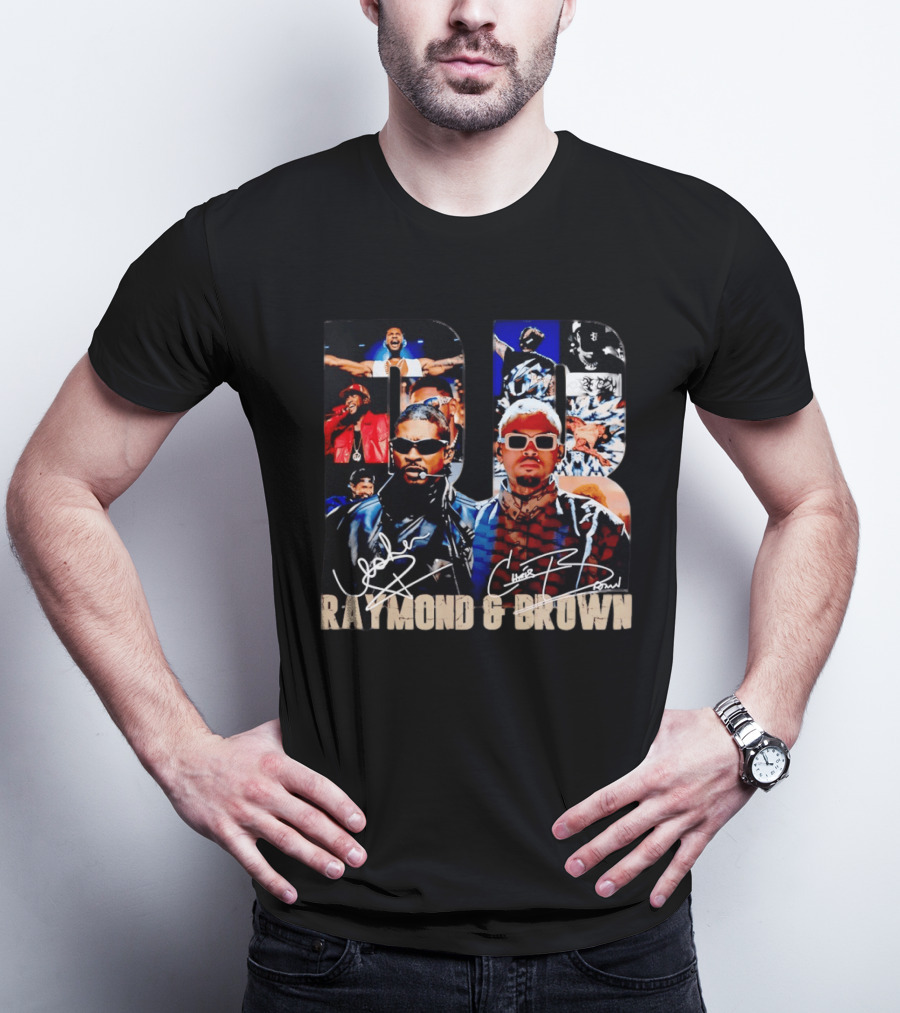 Usher Raymond Chris Brown Raymond And Brown Tour Signatures Sunglasses T-Shirt