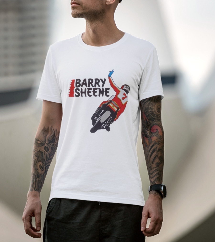 Barry Sheene Racing Number 7 Vintage Motorcycle Racer T-Shirt