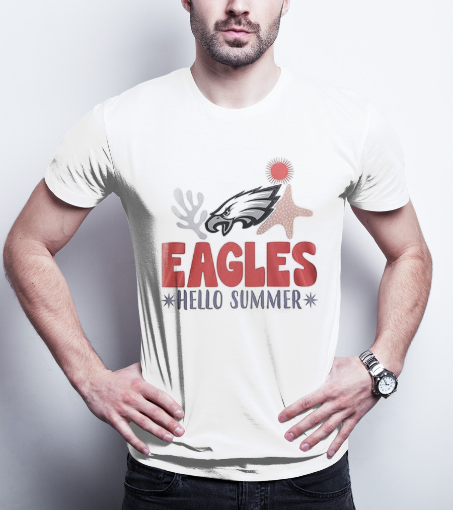 Philadelphia Eagles Hello Summer Tropical Vibes T-Shirt