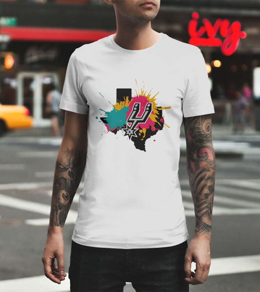San Antonio Spurs Texas Colors Black NBA Basketball 2026 T-Shirt