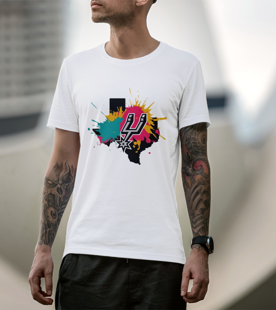 San Antonio Spurs Texas Colors Black NBA Basketball 2026 T-Shirt