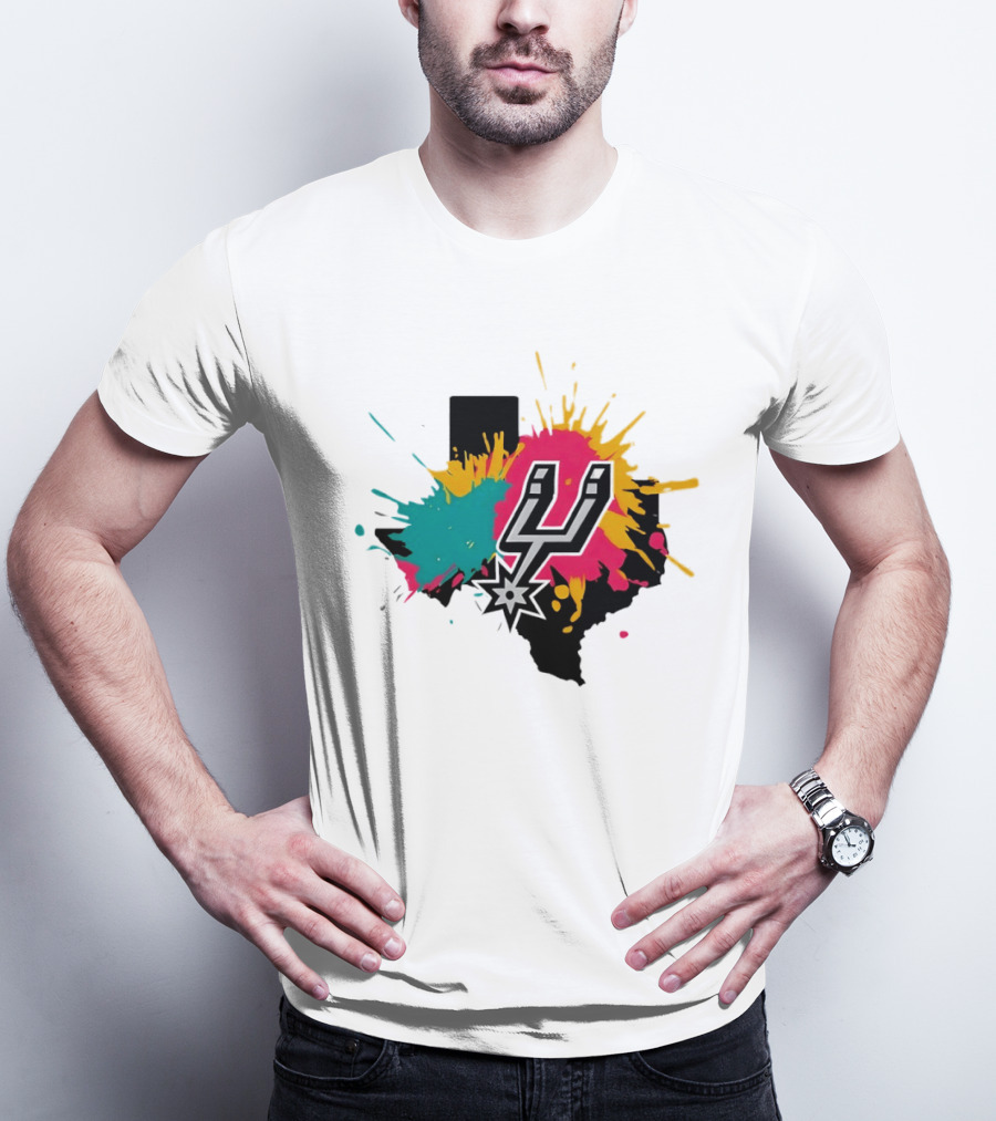 San Antonio Spurs Texas Colors Black NBA Basketball 2026 T-Shirt