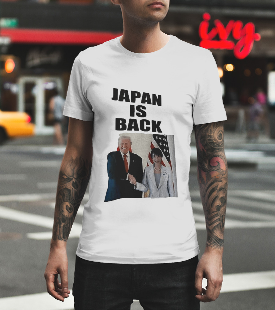 Japan Is Back Trump Political Image With Flags T-Shirt