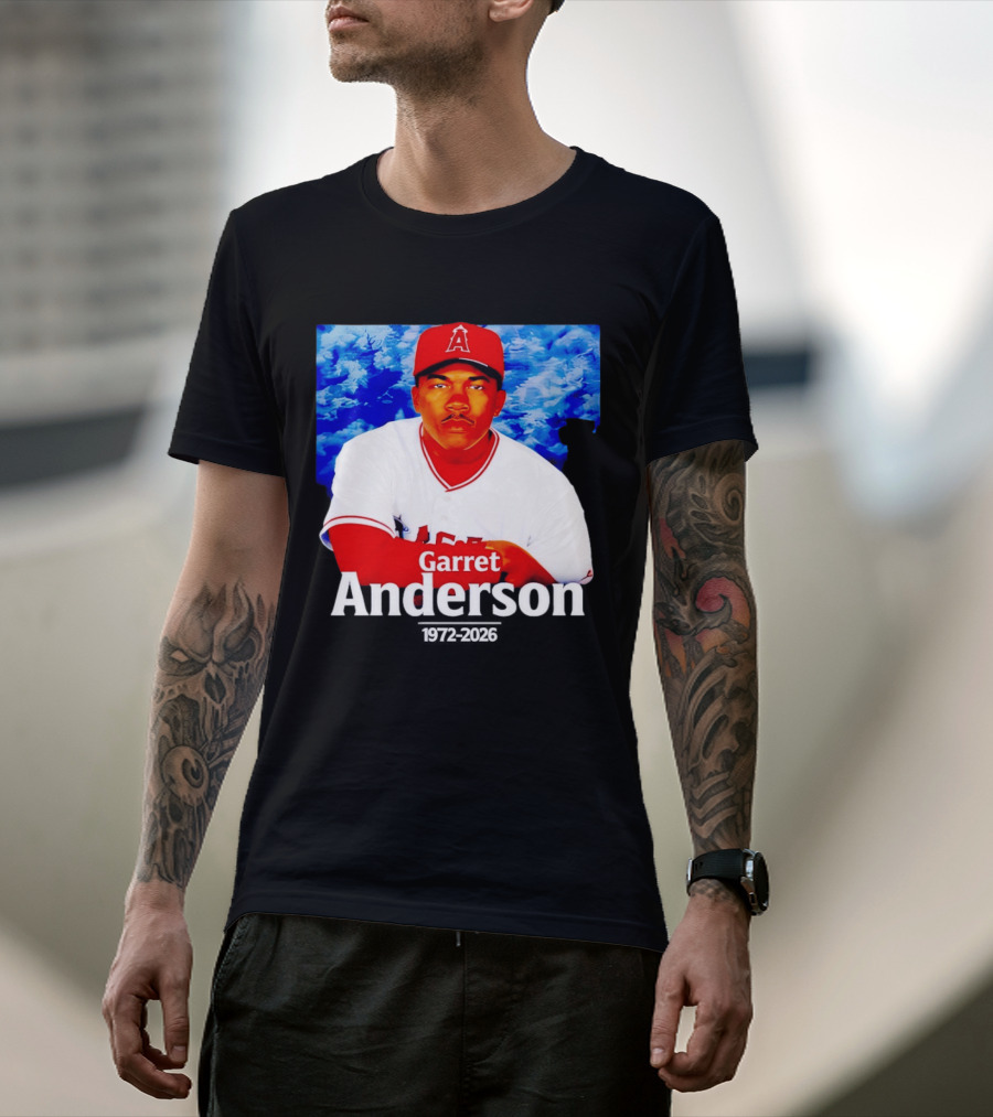 Garret Anderson Angels Tribute Baseball Legend 1972 2026 T-Shirt