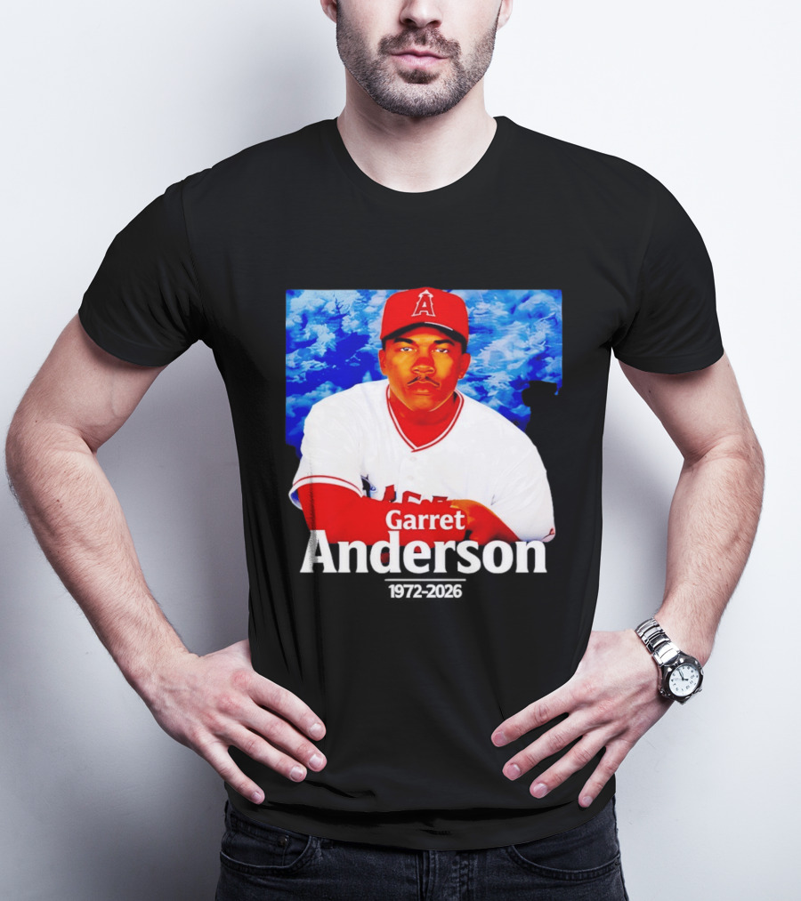 Garret Anderson Angels Tribute Baseball Legend 1972 2026 T-Shirt