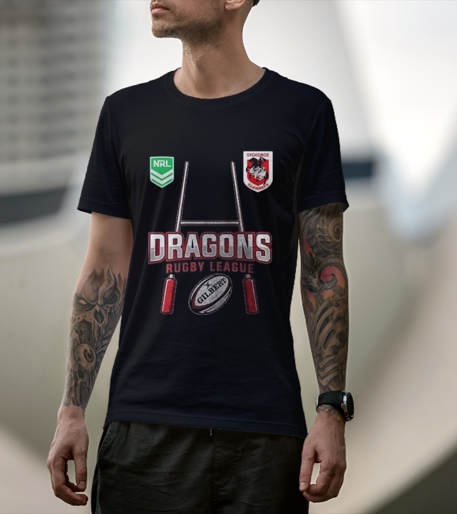 St George Illawarra Dragons Rugby League NRL Gilbert Ball T-Shirt