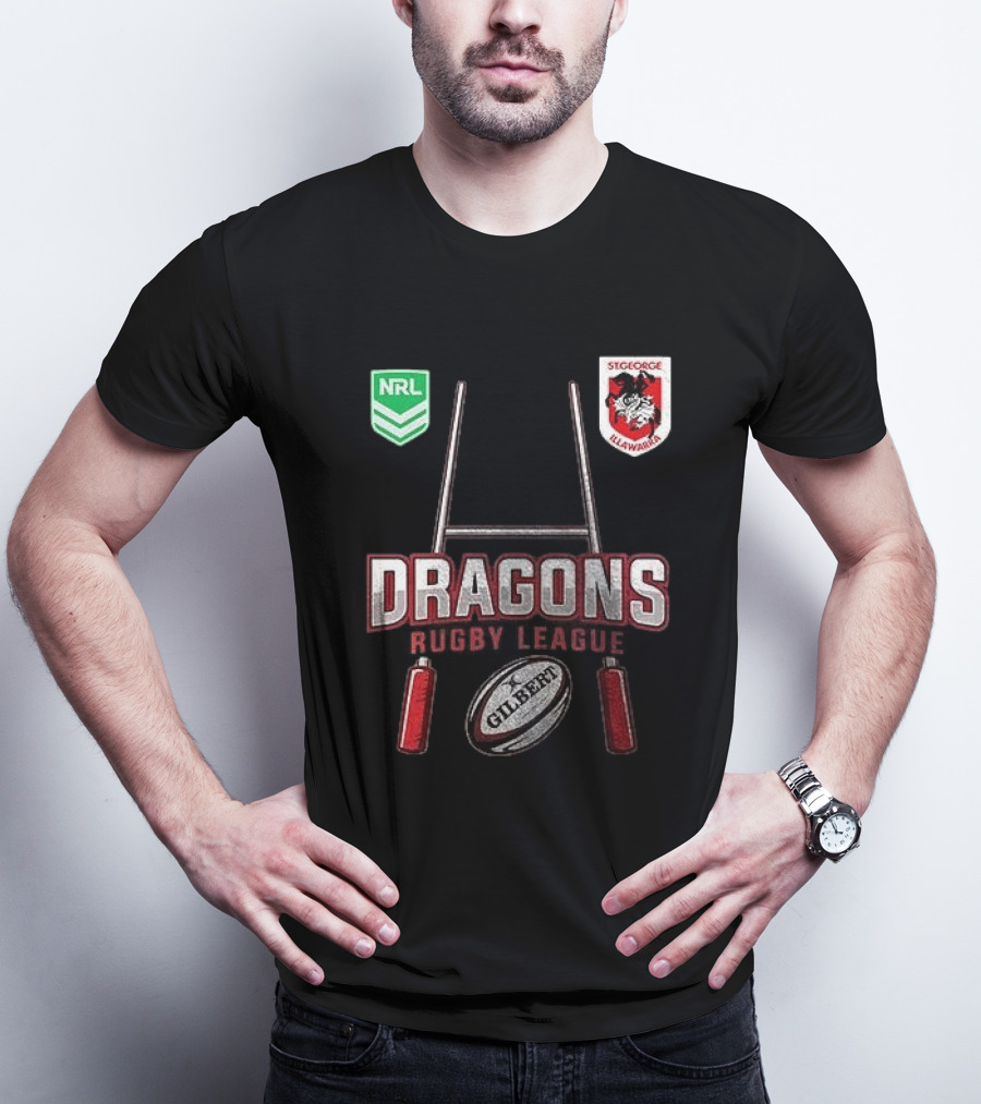 St George Illawarra Dragons Rugby League NRL Gilbert Ball T-Shirt
