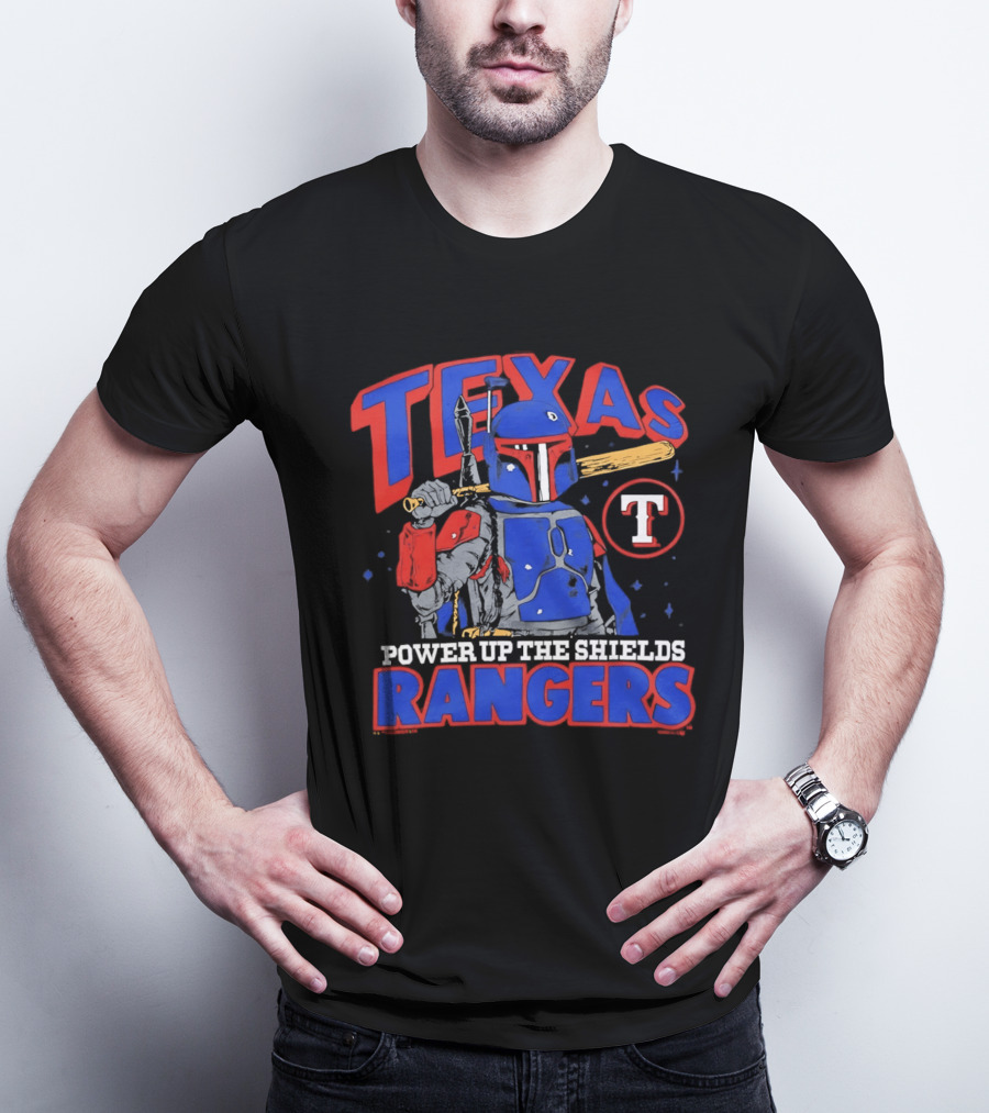 Texas Rangers Power Up The Shields With Star Wars Bounty Hunter Collaboration T-Shirt
