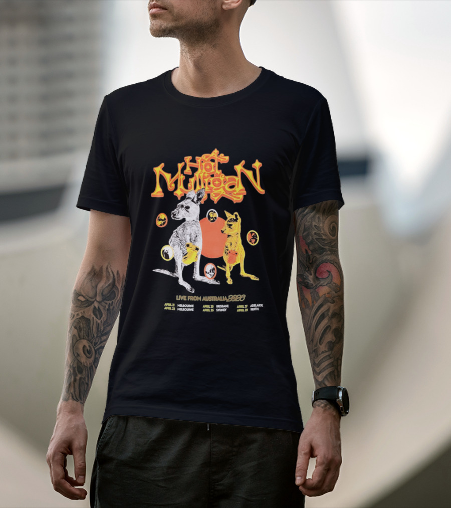 Hot Mulligan Australia Tour 2026 Kangaroo T-Shirt