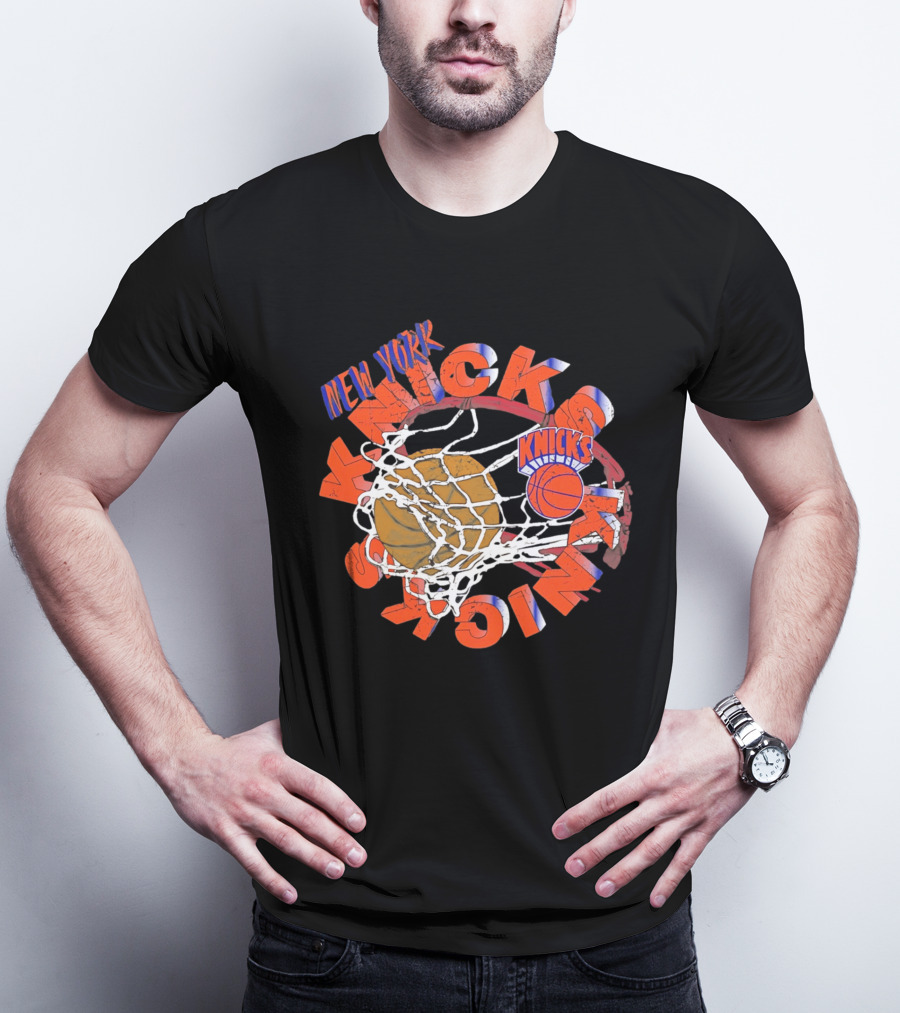 New York Knicks Basketball Net Graphic Text Preschool 2026 T-Shirt