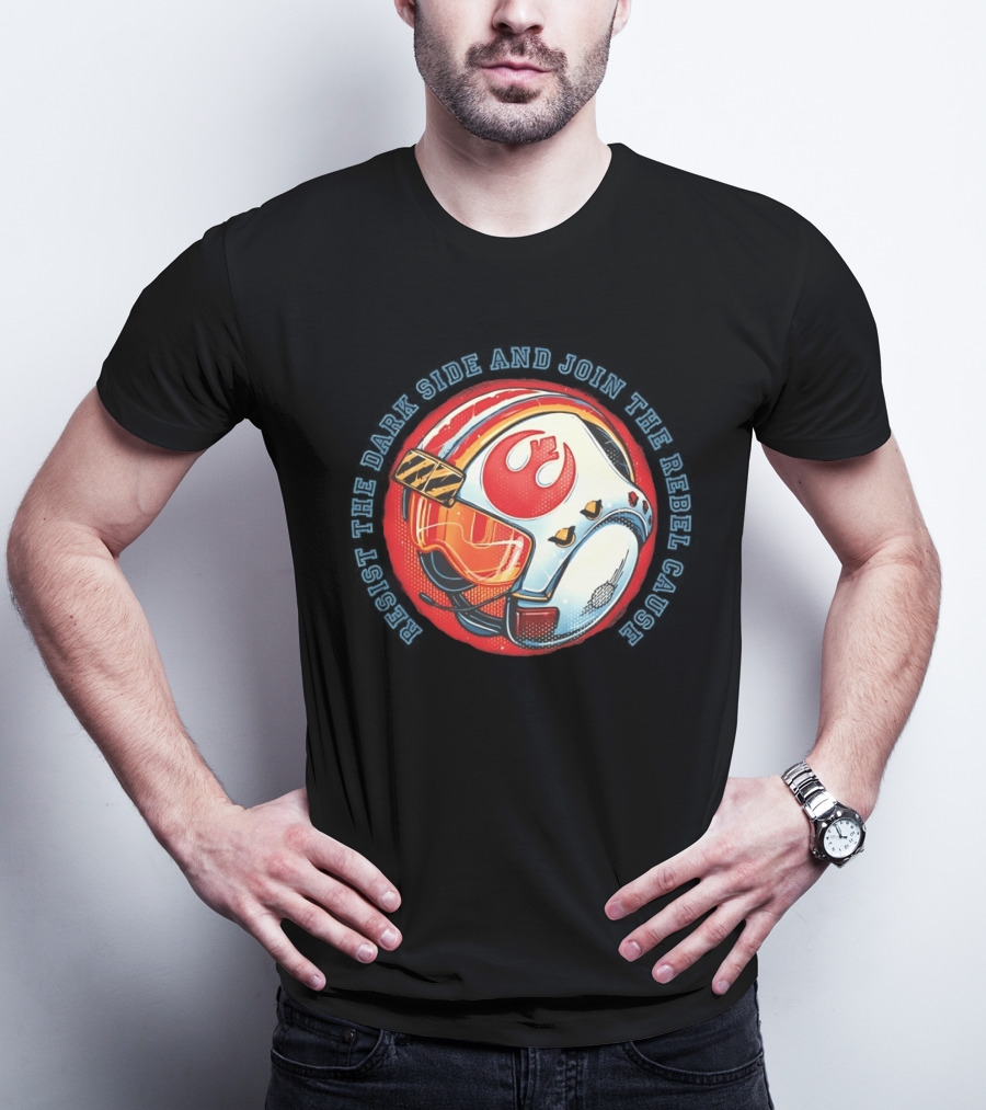 Resist The Dark Side And Join The Rebel Cause Starfighter Helmet T-Shirt