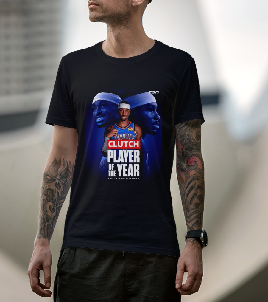 Shai Gilgeous Alexander Clutch Thunder Player Of The Year 2026 T-Shirt