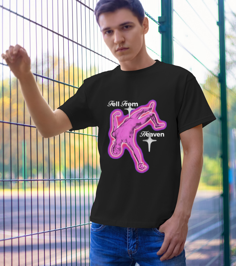 Falling From Heaven Pink Neon T-Shirt