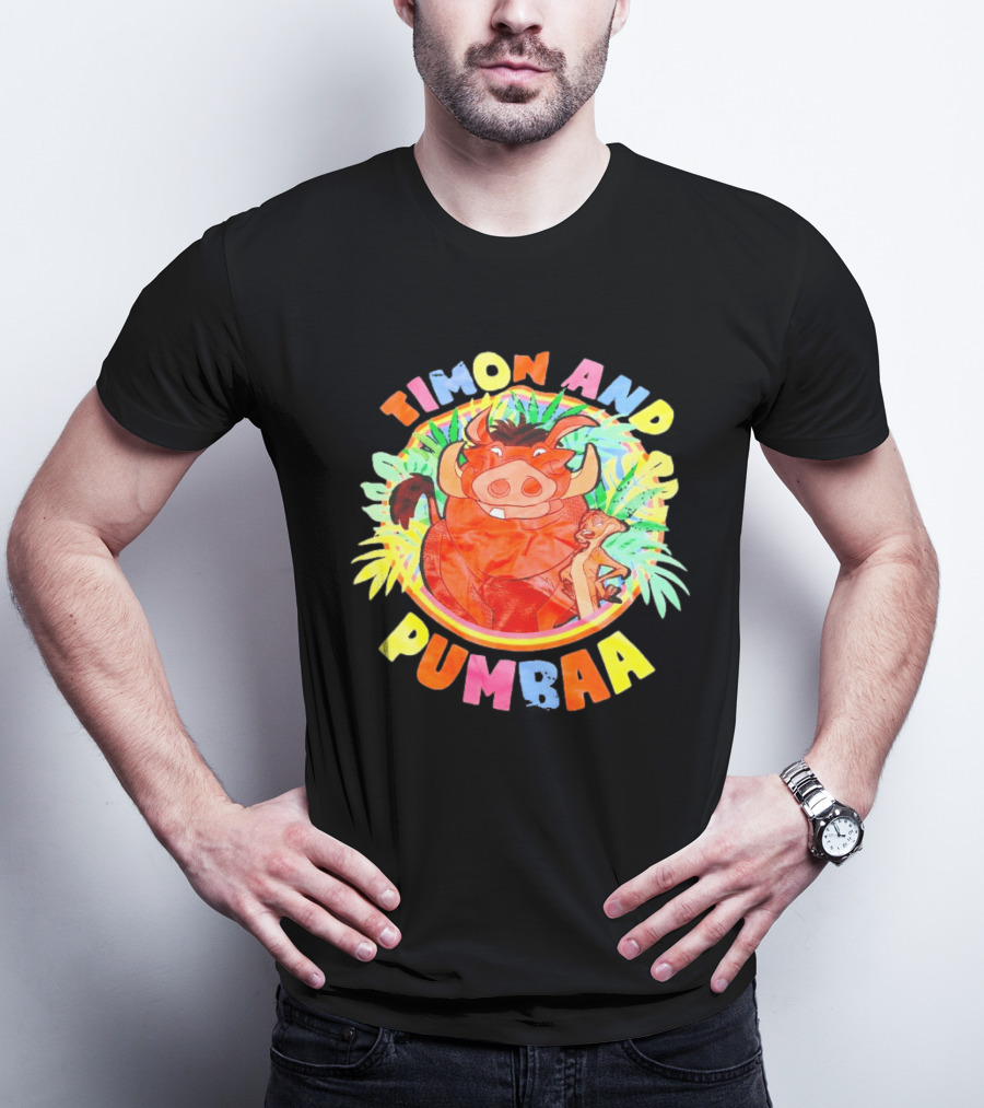 Timon And Pumbaa Colorful Jungle Adventure T-Shirt