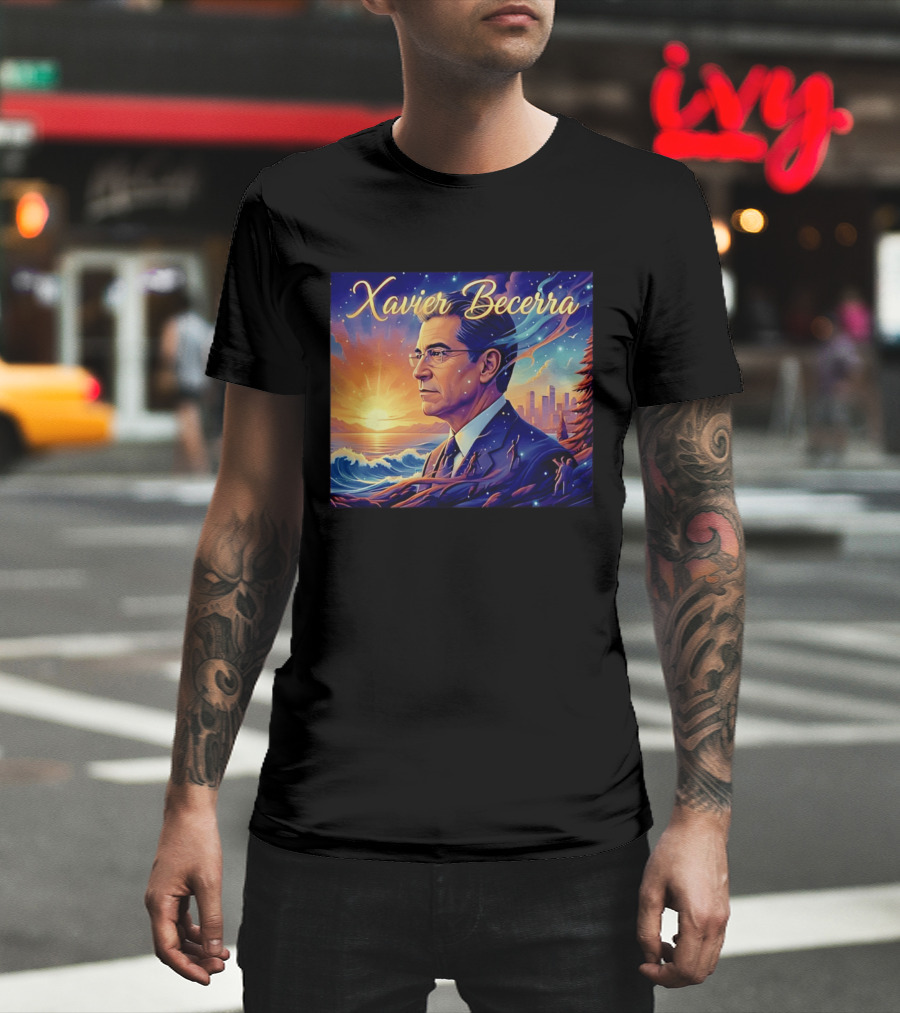 Xavier Becerra California Sunset Ocean Landscape T-Shirt