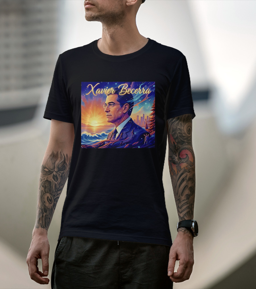 Xavier Becerra California Sunset Ocean Landscape T-Shirt