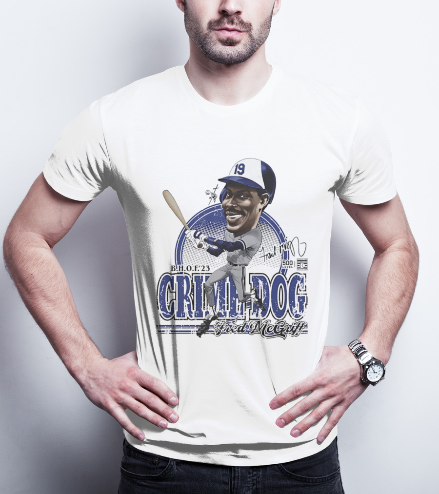 Fred McGriff Crime Dog B.H.O.F.23 Toronto Blue Jays Bruce Stark T-Shirt