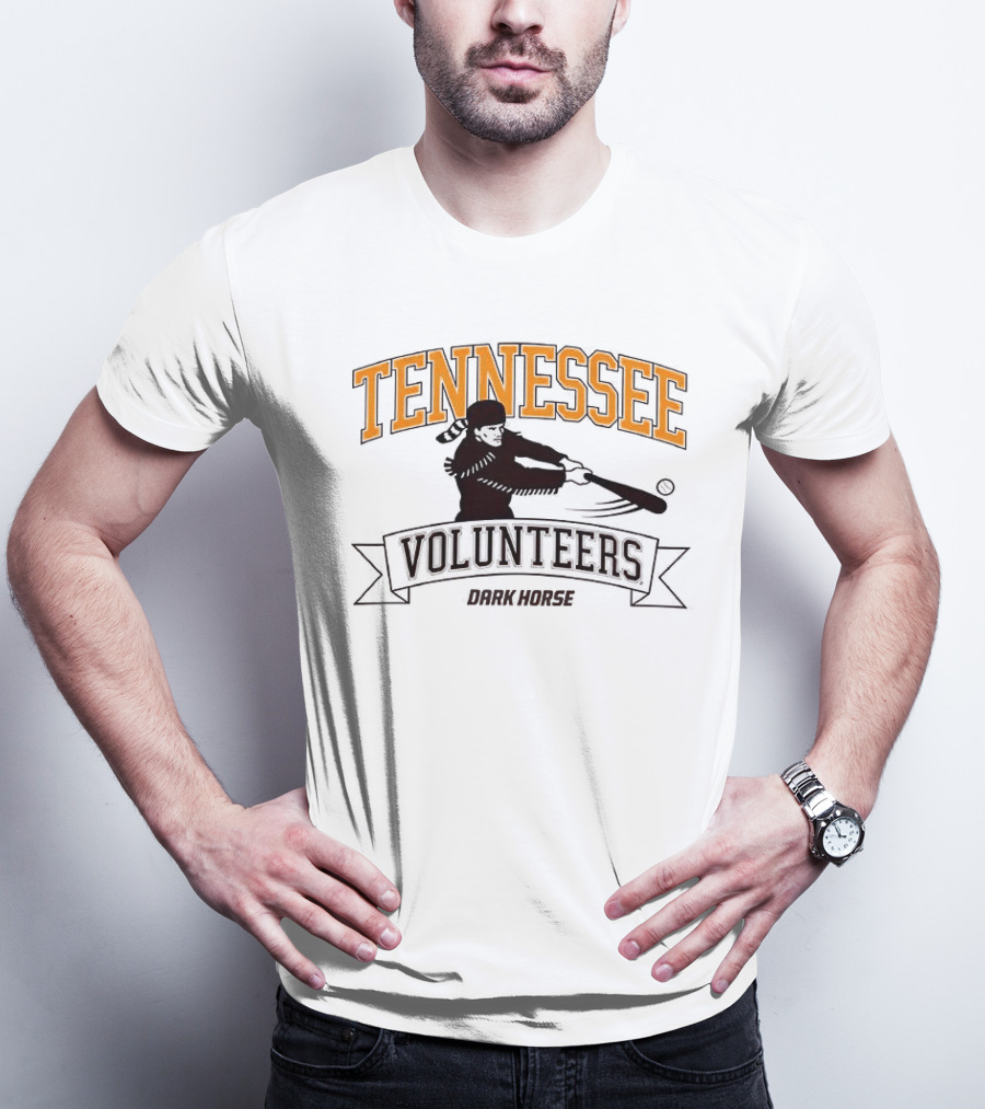 Tennessee Volunteers Dark Horse Baseball Player T-Shirt