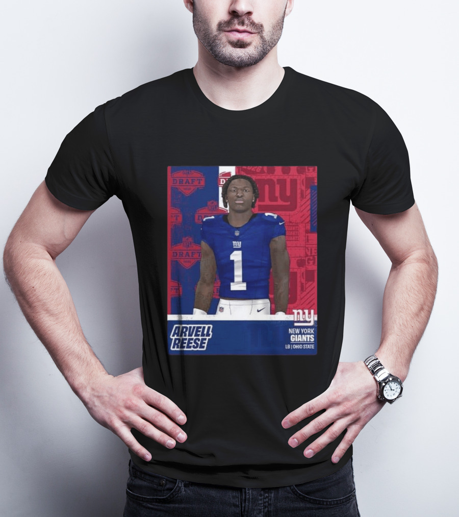 2026 Draft New York Giants Arvell Reese Round 1 Pick 5 LB Ohio State T-Shirt