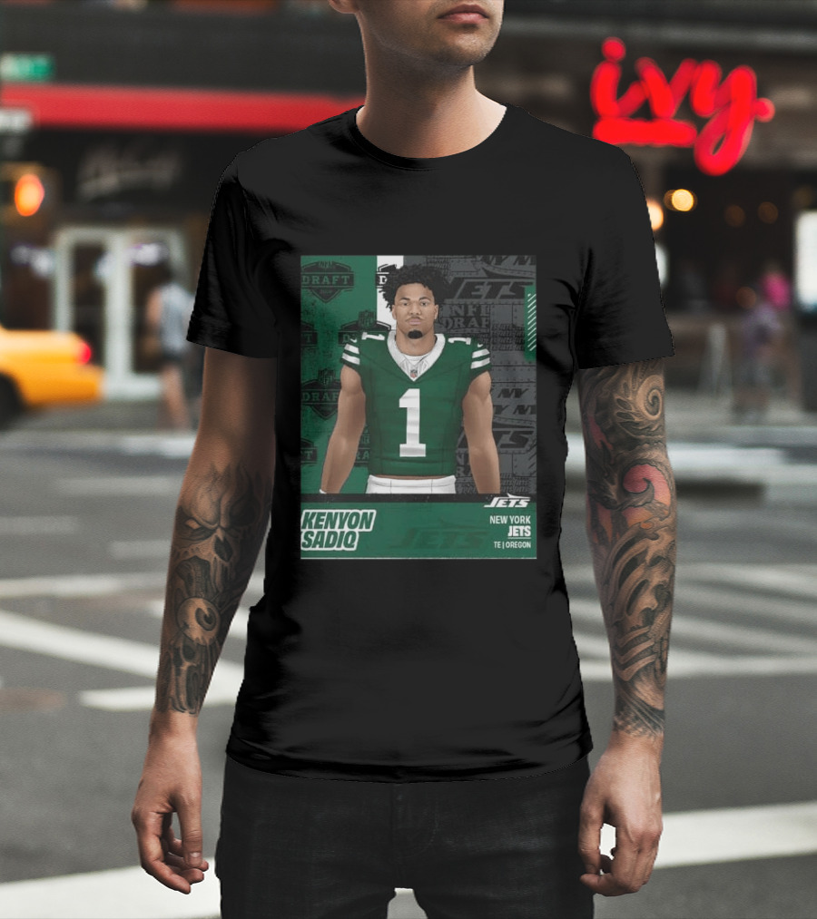 Kenyon Sadiq New York Jets Round 1 Pick 16 2026 Draft NFL Draft Jets TE Oregon T-Shirt