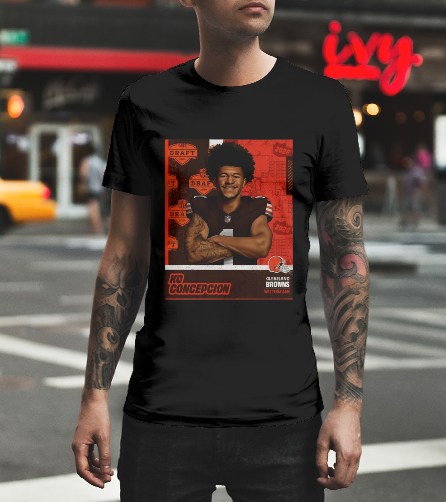 Cleveland Browns WR KC Concepcion 2026 NFL Draft Pick Texas A&M T-Shirt