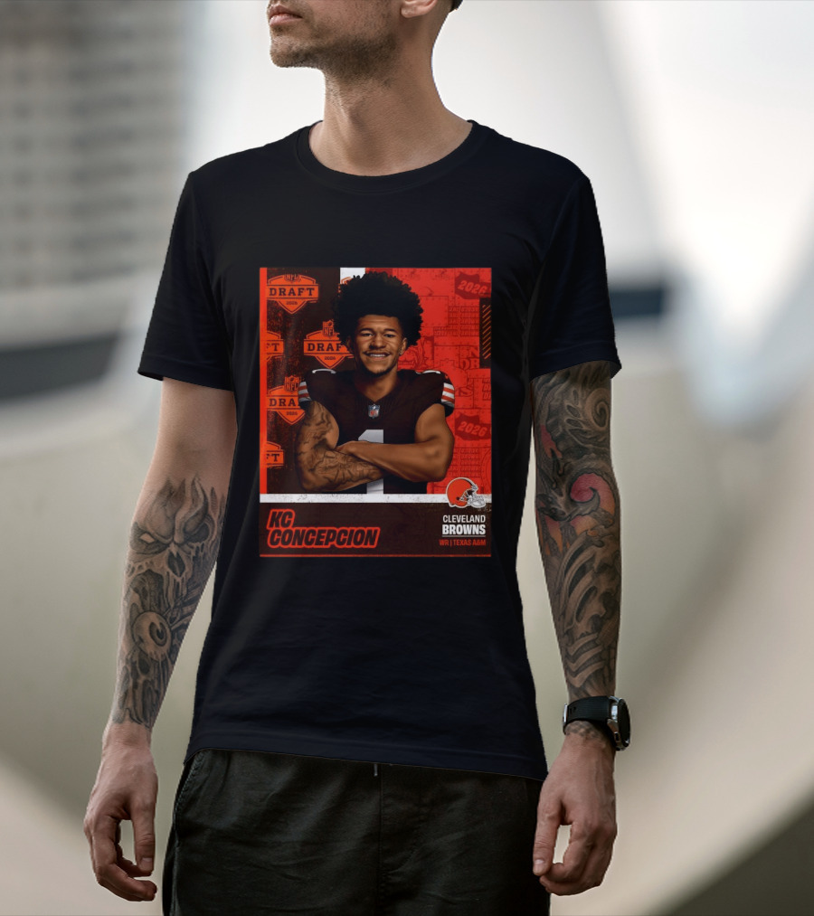 Cleveland Browns WR KC Concepcion 2026 NFL Draft Pick Texas A&M T-Shirt