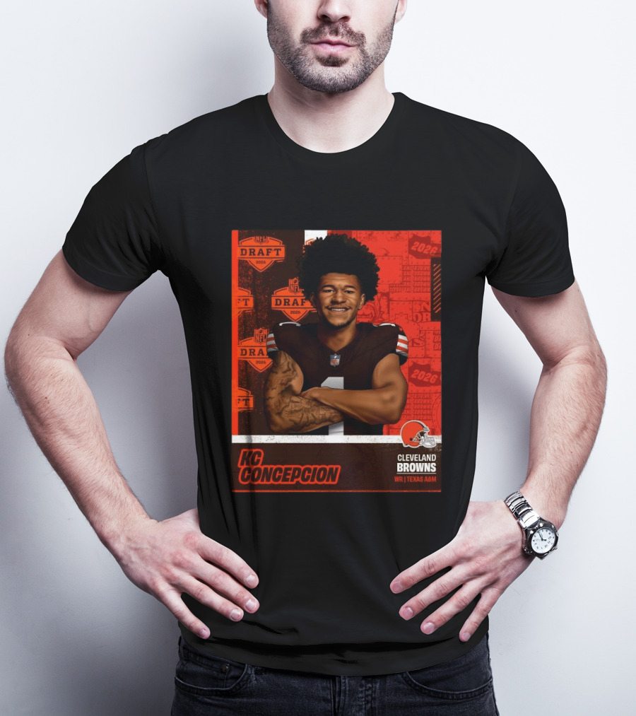 Cleveland Browns WR KC Concepcion 2026 NFL Draft Pick Texas A&M T-Shirt