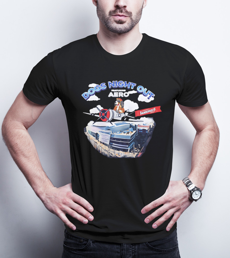 Evansville Thunderbolts Dogs Night Out Featuring Aero Event T-Shirt