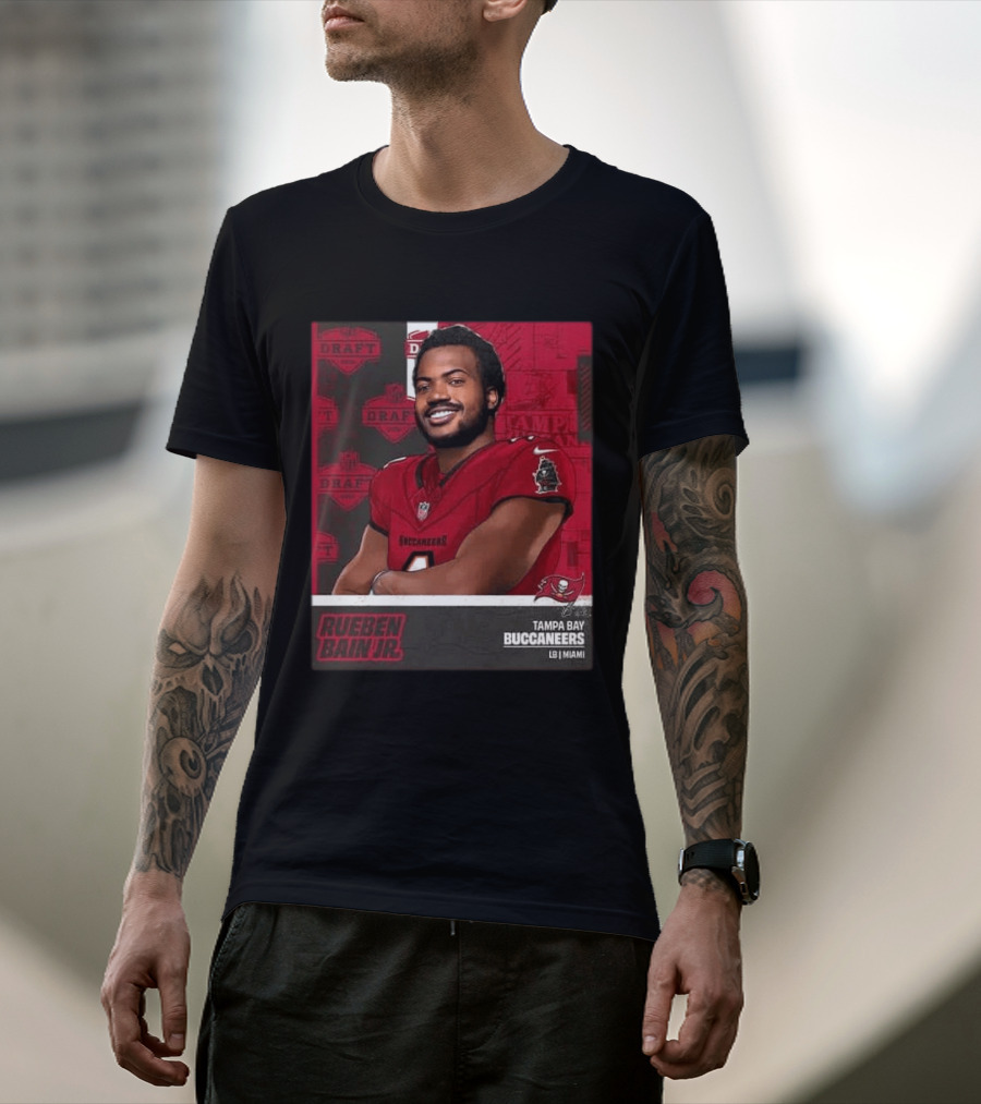 Tampa Bay Buccaneers Rueben Bain Jr Draft Round 1 Pick 15 LB Miami 2026 T-Shirt