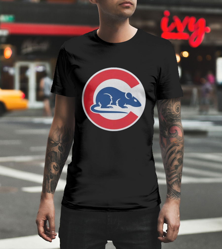 Wrigley Rats C Red And Blue Rat T-Shirt