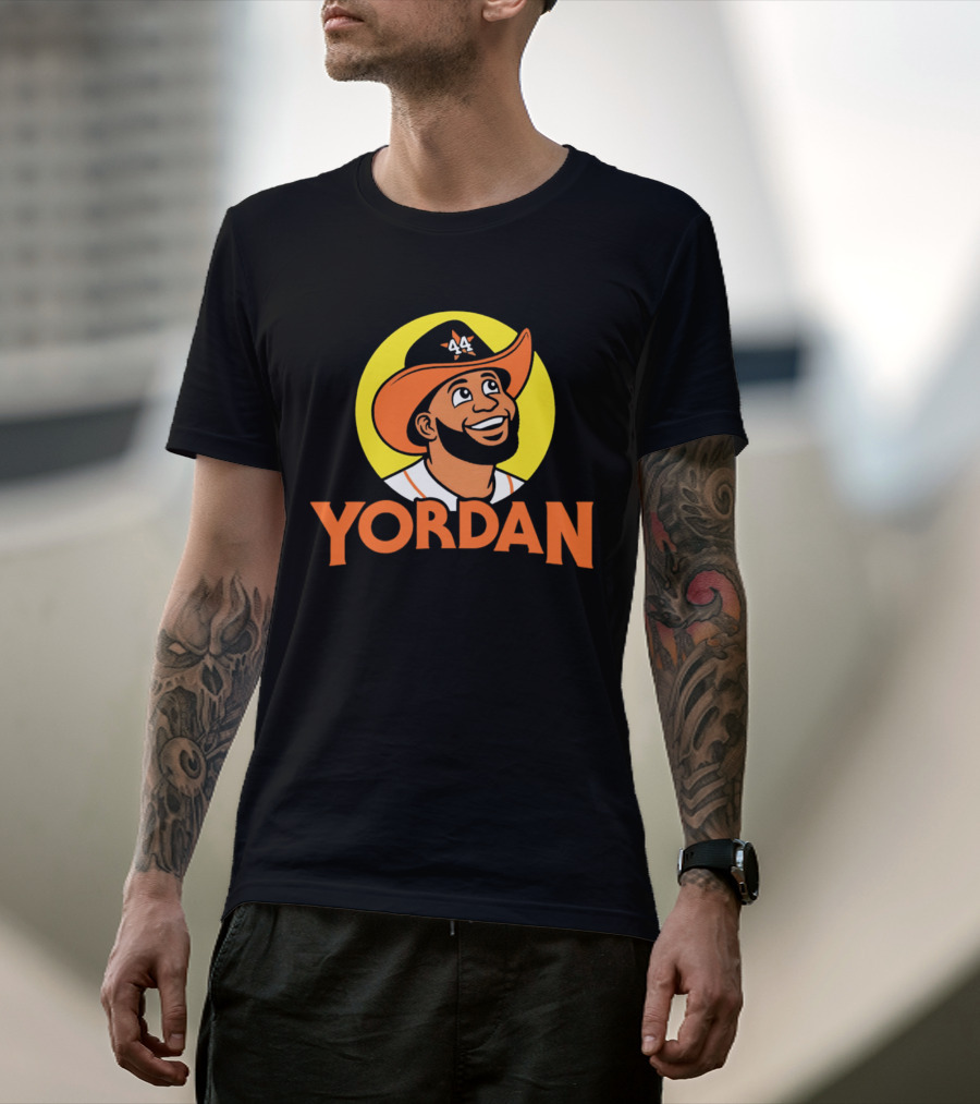 Yordan Alvarez Houston Astros Cartoon Cowboy Hat T-Shirt