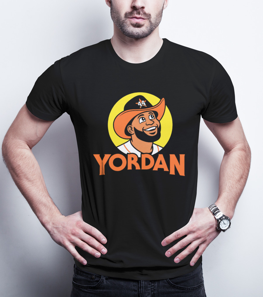 Yordan Alvarez Houston Astros Cartoon Cowboy Hat T-Shirt