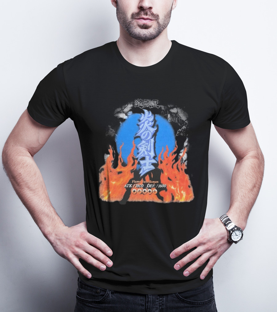 Flame Swordsman ATK 1800 DEF 1600 Yugioh Card Detail T-Shirt