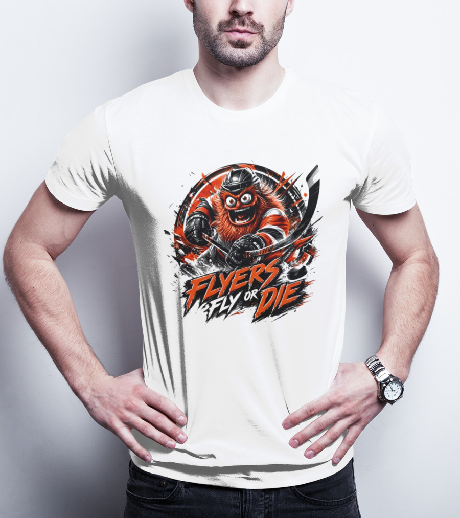Flyers Hockey Gritty Flyers Fly Or Die NHL 2026 T-Shirt