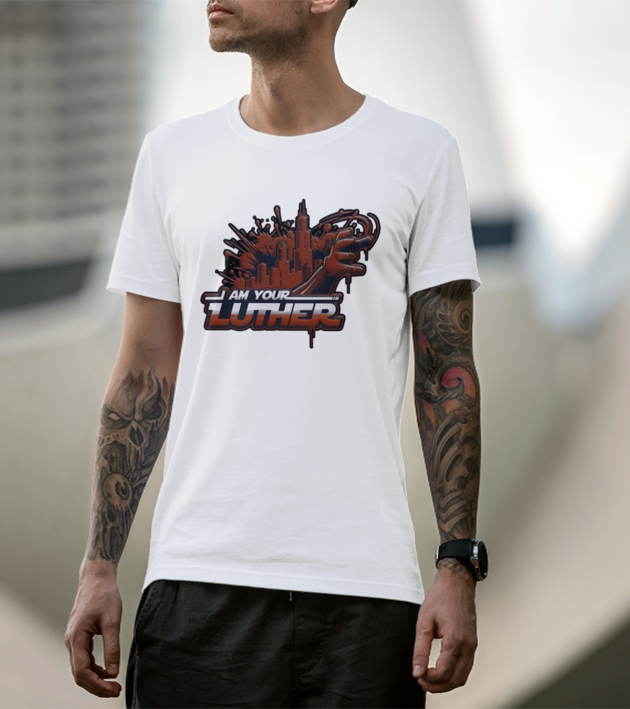 I Am Your Luther Urban Cityscape Graffiti Style Hand Gesture T-Shirt