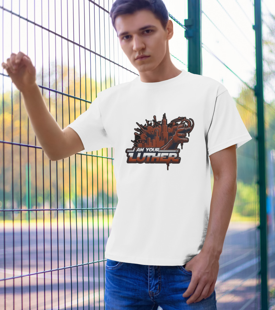 I Am Your Luther Urban Cityscape Graffiti Style Hand Gesture T-Shirt