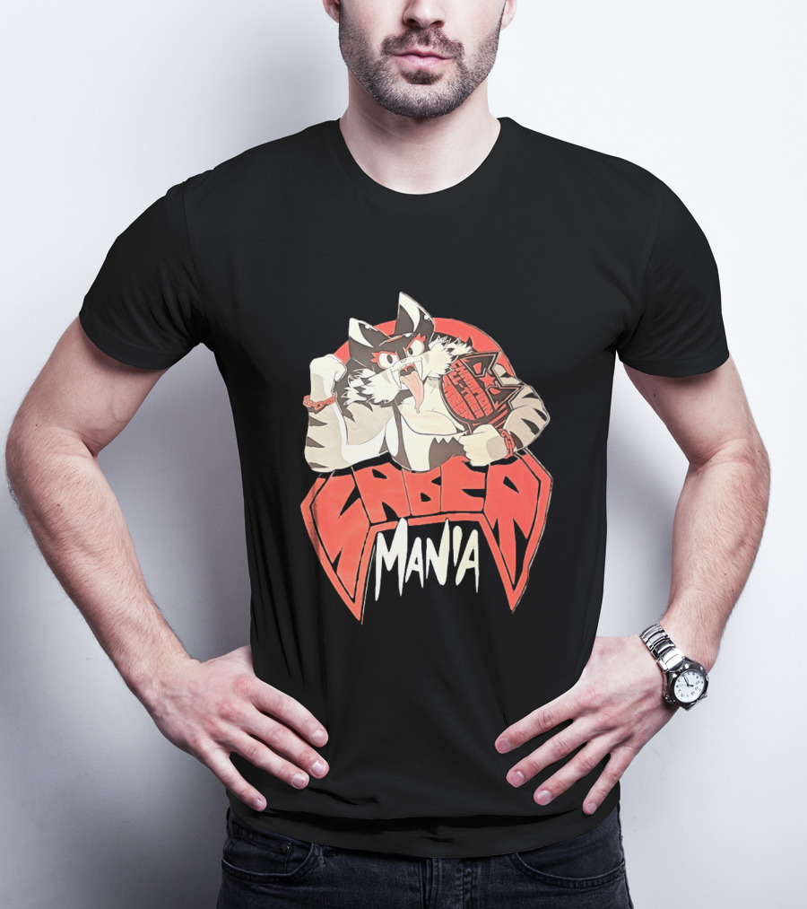 Ring Cats Saber Mania Wrestling Champion Feline T-Shirt