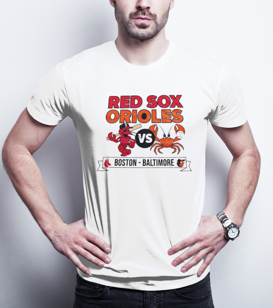 Red Sox Orioles Shrimp Vs Crab Boston Baltimore T-Shirt