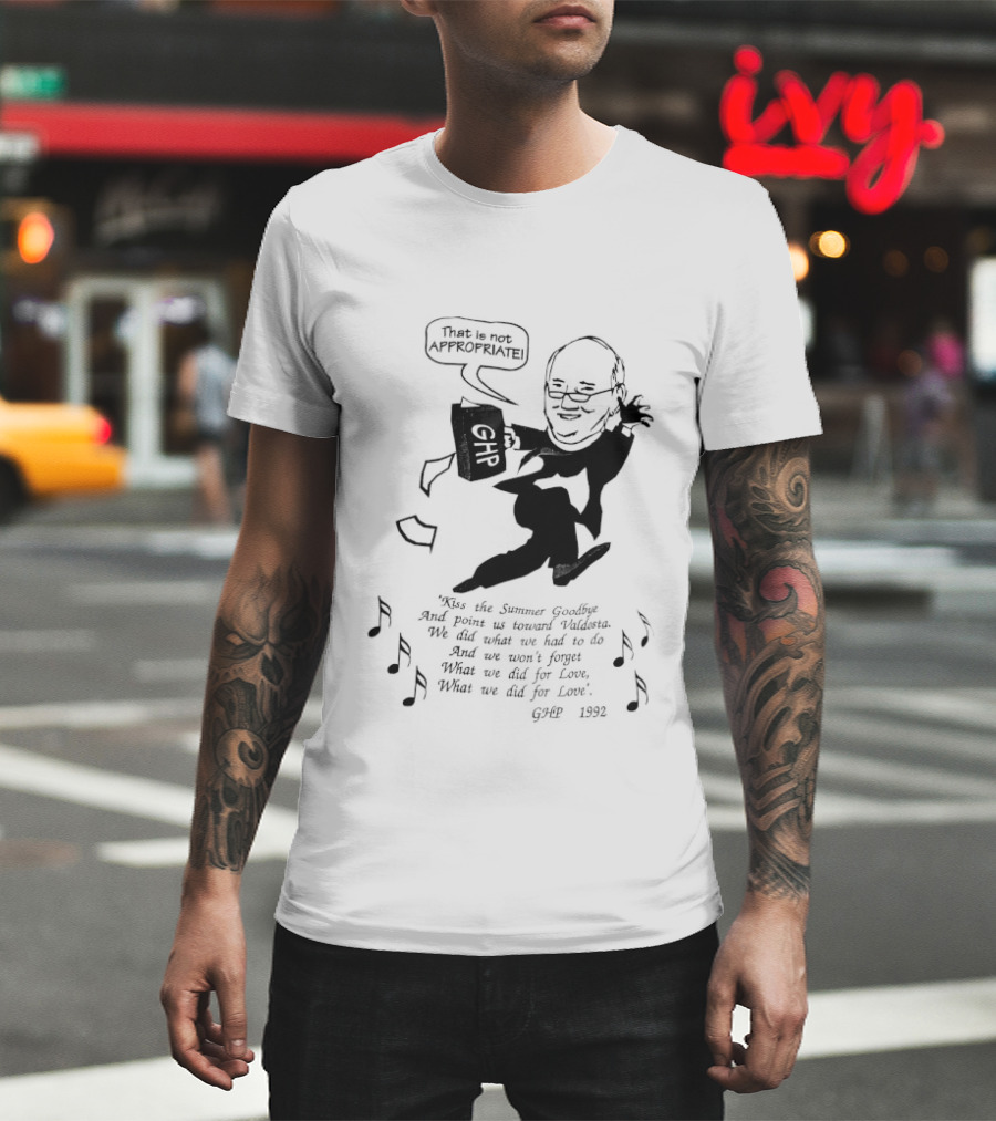That Is Not Appropriate GHR Speech Bubble Kiss The Summer Goodbye T-Shirt