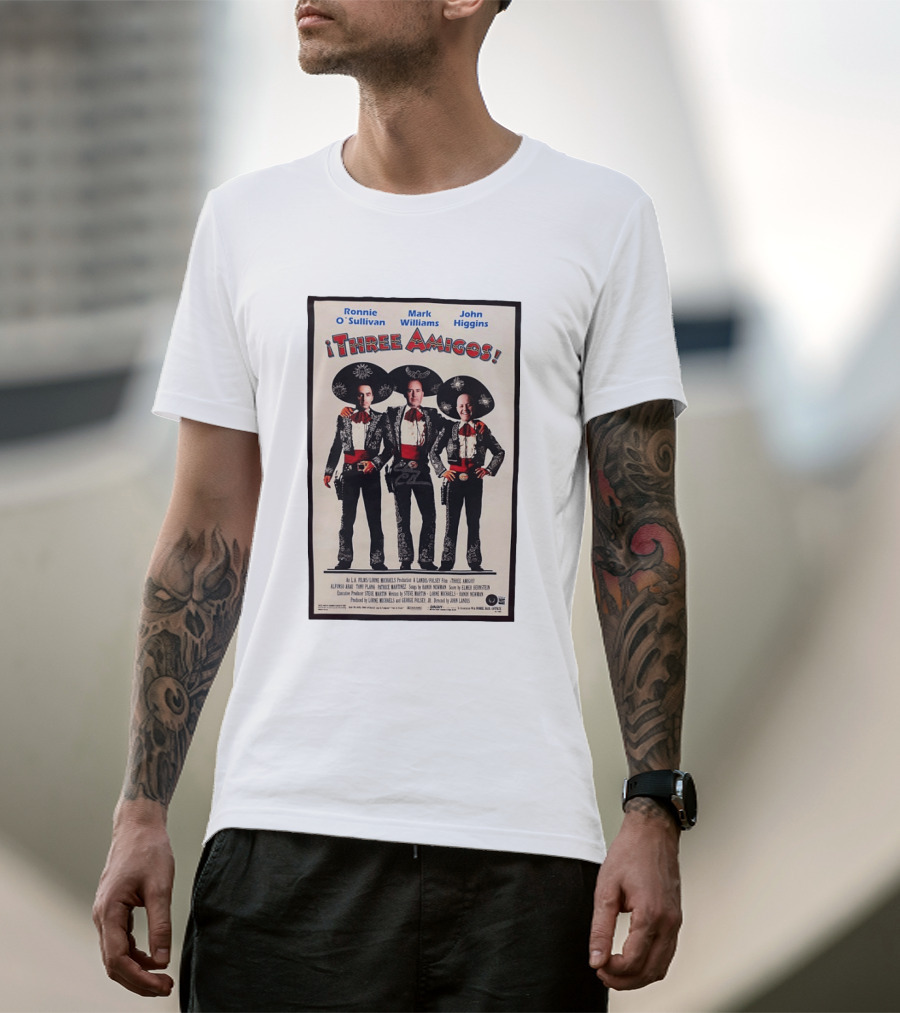Ronnie O'Sullivan Mark Williams John Higgins Three Amigos Mexican Hat T-Shirt