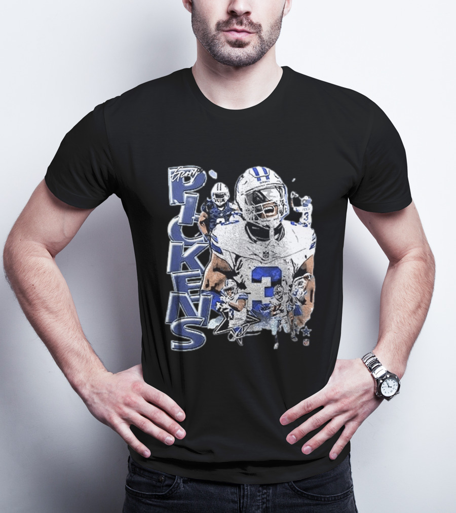 Dallas Cowboys George Pickens Player 3 Star Fans Collection T-Shirt
