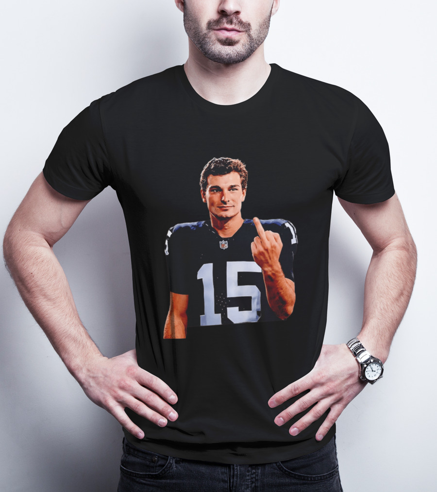 Las Vegas Raiders Fernando Mendoza 2026 Middle Finger Gesture T-Shirt